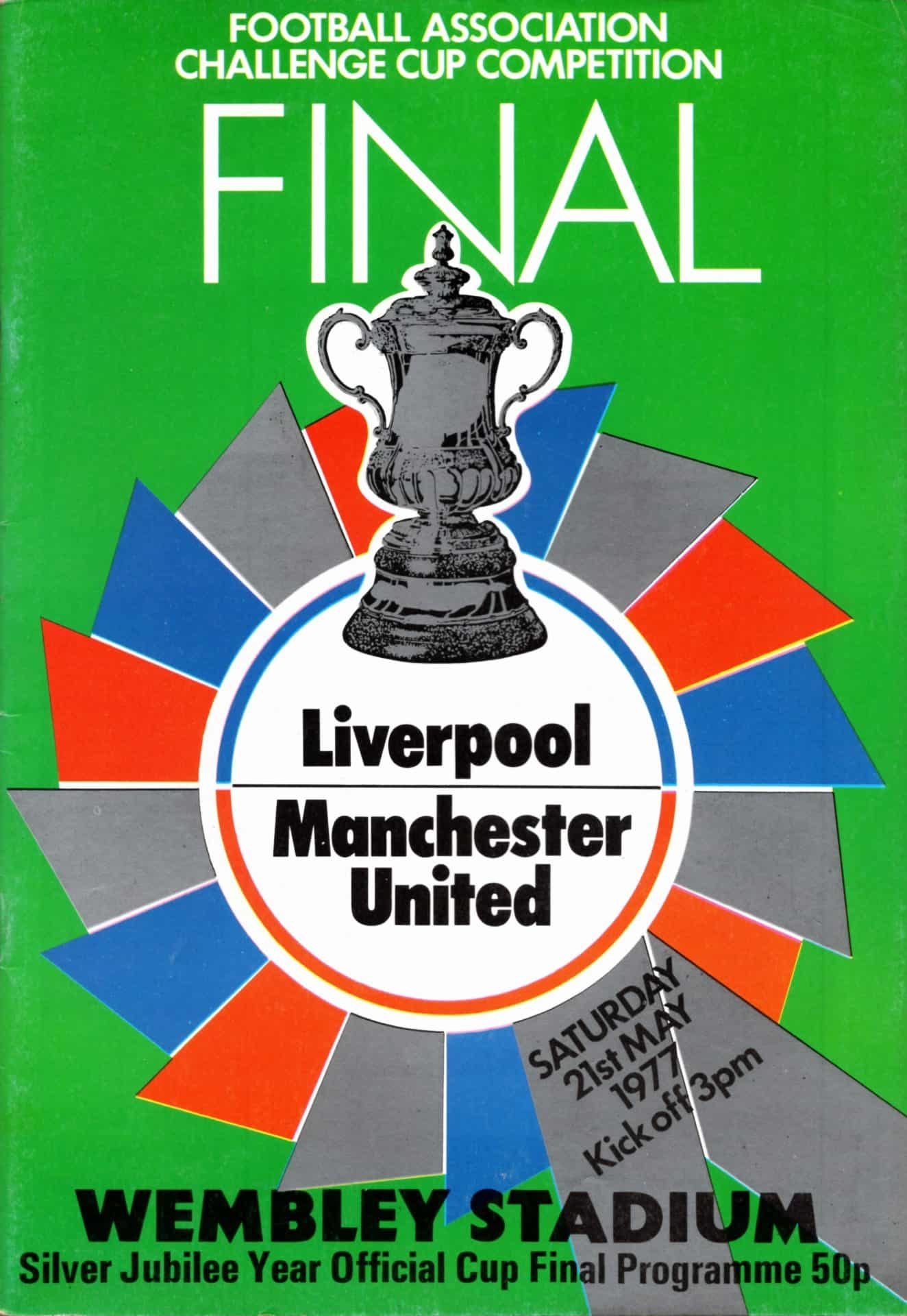 21st May 1977 Manchester United v Liverpool FC FA Cup Final 1976-1977 ...