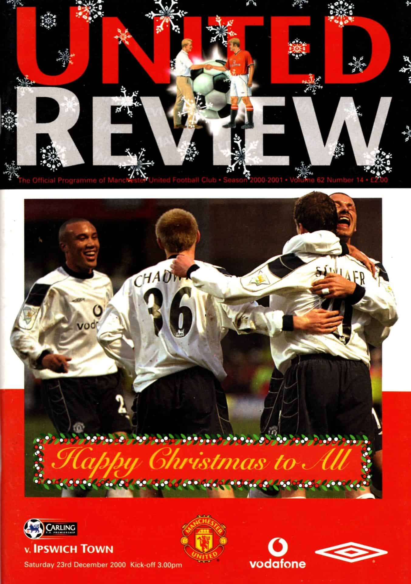23rd December 2000 Manchester United v Ipswich Town FA Premier League ...