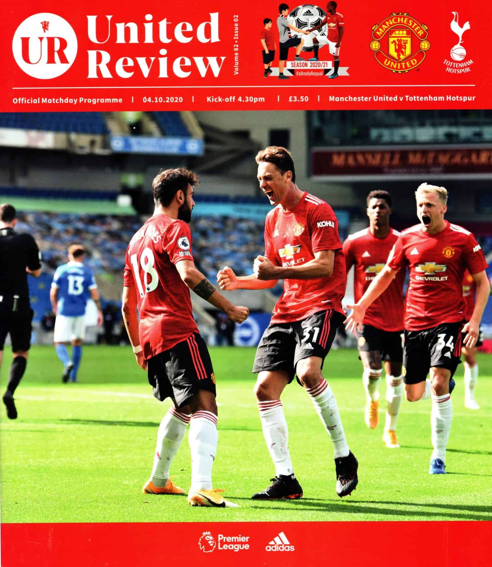 4th October 2020 Manchester United v Tottenham Hotspur Premier League ...