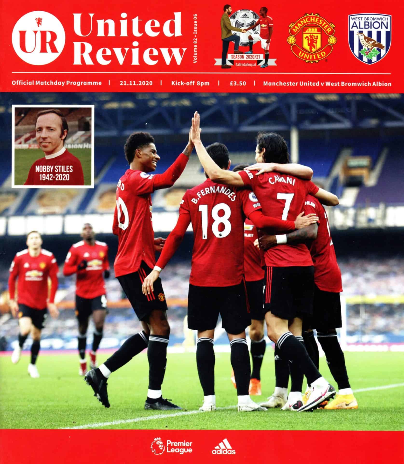 21st November 2020 Manchester United v West Bromwich Albion Premier ...