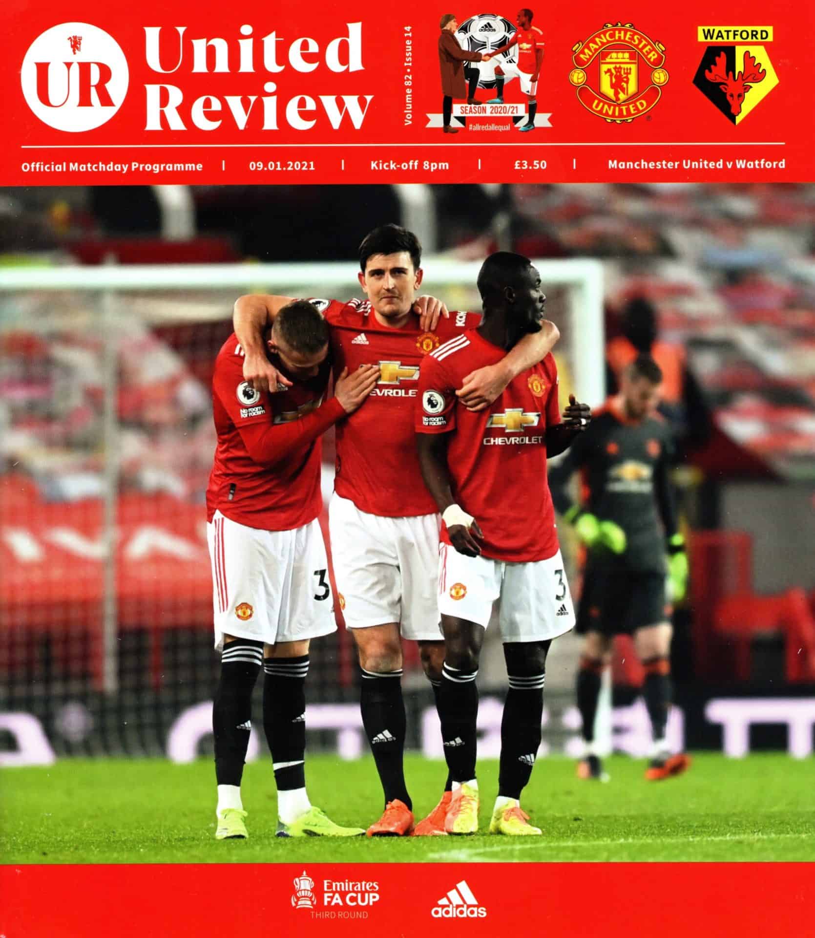 9th January 2021 Manchester United v Watford FA Cup 3rd Round 2020-2021 ...