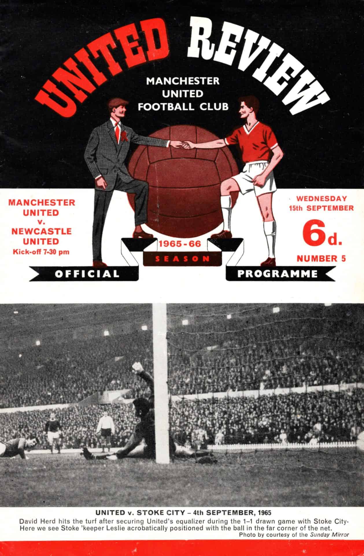15th September 1965 Manchester United v Newcastle United Division One ...