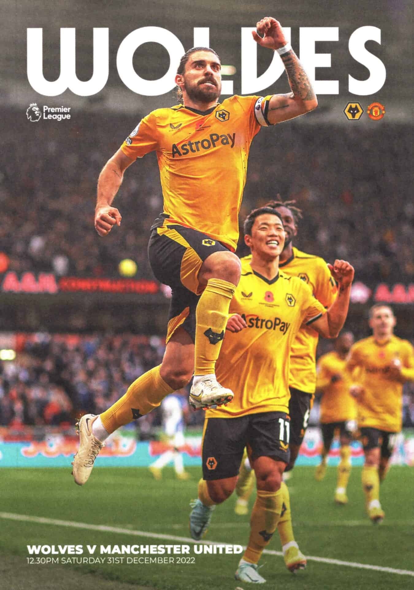 31st December 2022 Wolverhampton Wanderers v Manchester United Premier ...