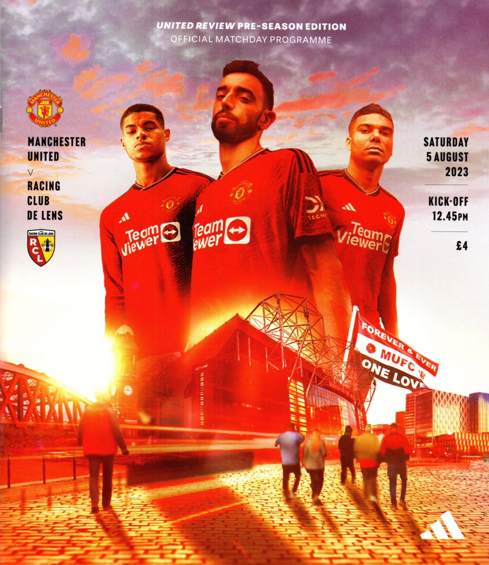 5th August 2023 Manchester United v RC Lens Friendly Pre Season 2023 ...