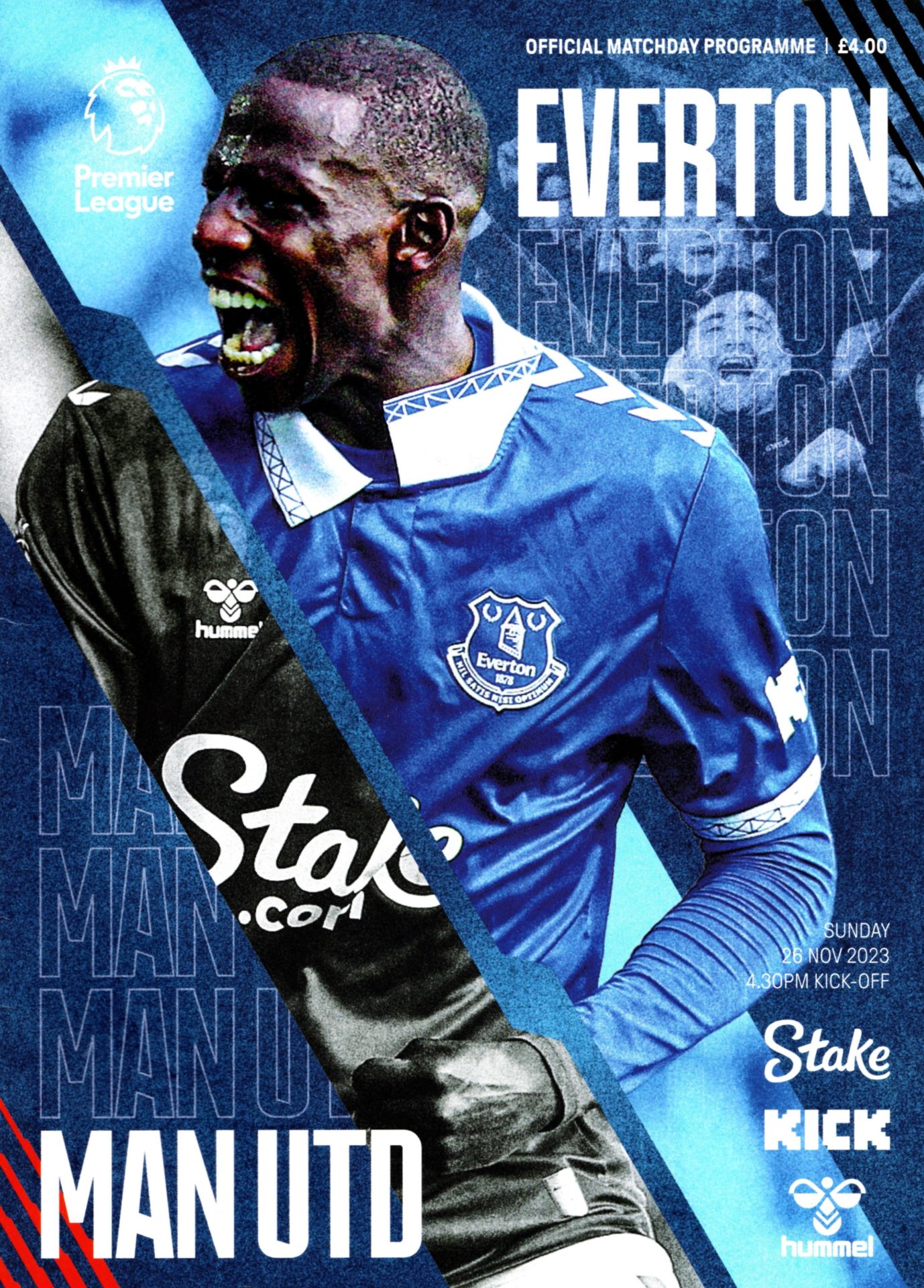 26th November 2023 Everton FC v Manchester United Premier League ...