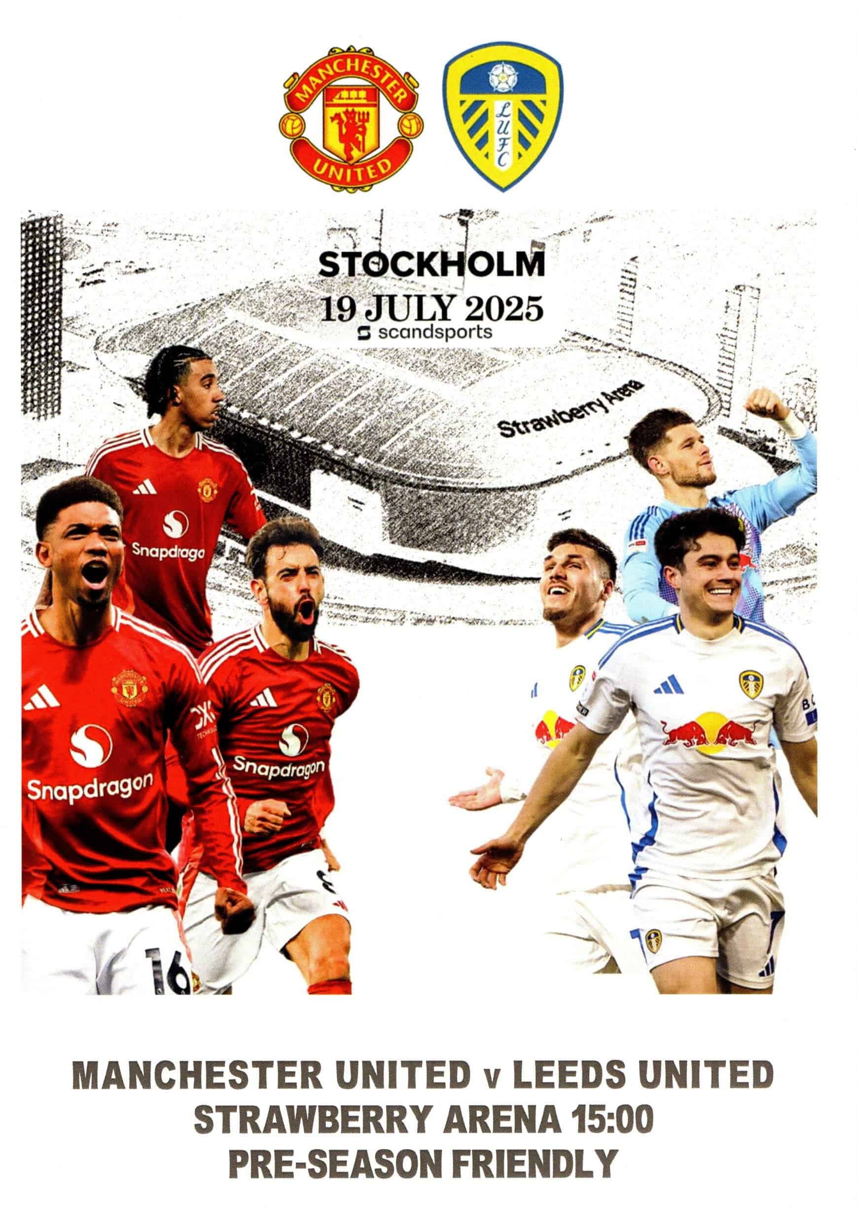 19th July 2025 Manchester United v Leeds United Friendly Pre-Season ...